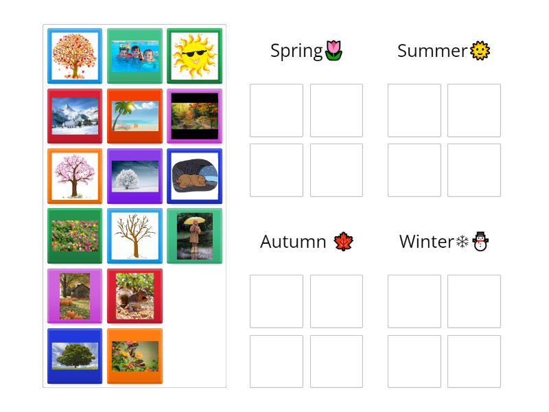 The four seasons sort (Autumn) - Group sort
