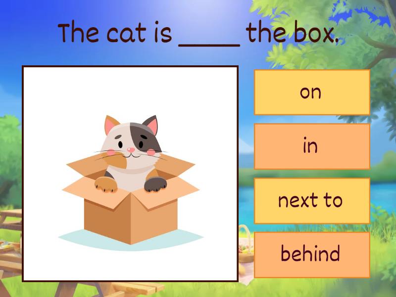 Prepositions of place | The cat & the box - Questionário