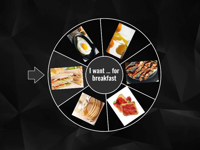 Breakfast vocabulary - Spin the wheel