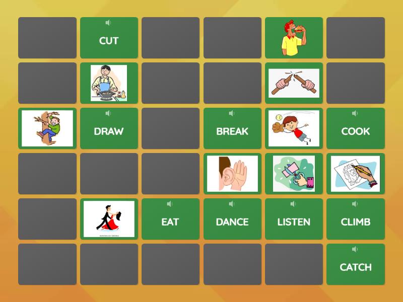 Practice 6 ACTION VERBS - Parejas