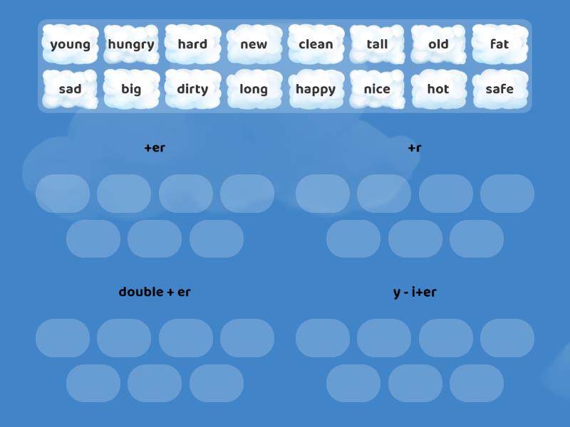 Comparatives: short adjectives - Group sort