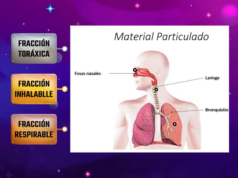 RIESGO DE MATERIAL PARTICULADO - Labelled diagram