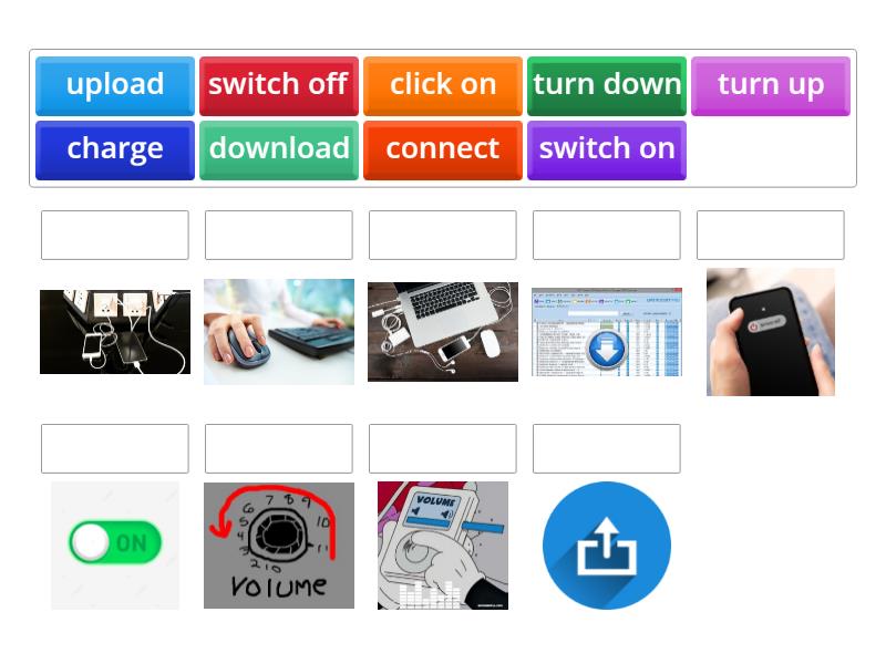 Technology verbs - GG4 unit 8 - Match up
