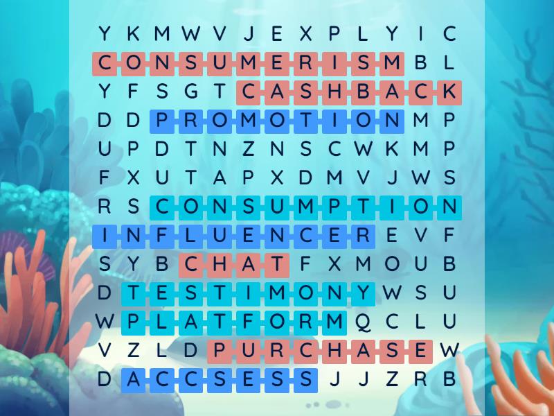 CROSSWORD SOCIAL MEDIA & CONSUMERISM - Wordsearch