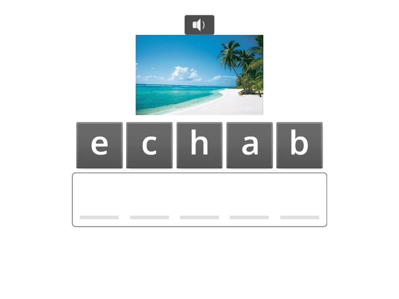At the beach - Anagram