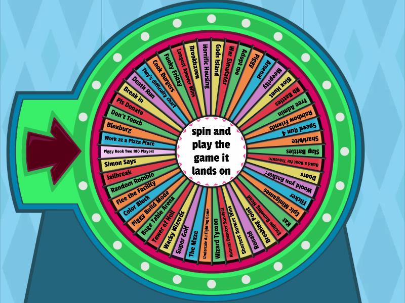 roblox game picker - Spin the wheel