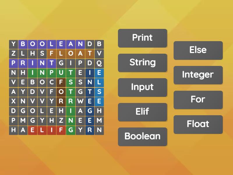 Python Commands - Wordsearch