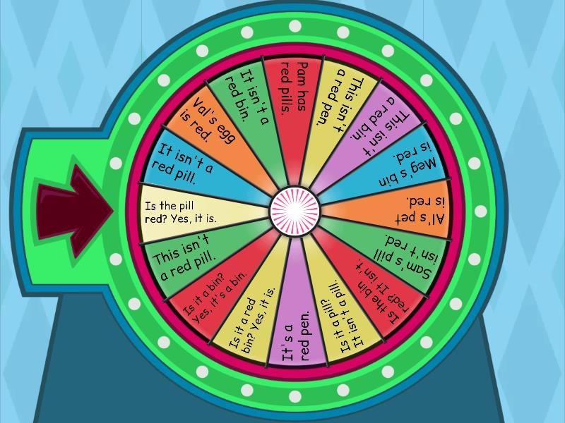 ITEL 2.42 - Short A, E, I, Schwa: Read the Sentences - Spin the wheel