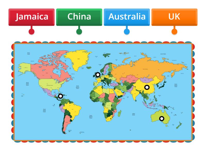 Birthdays around the world! - Labelled diagram
