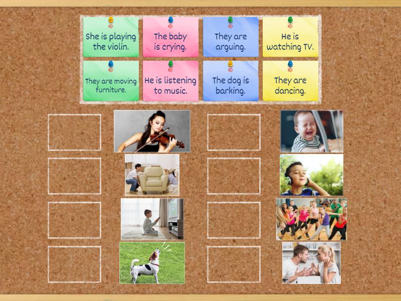 What are they doing? - Match up