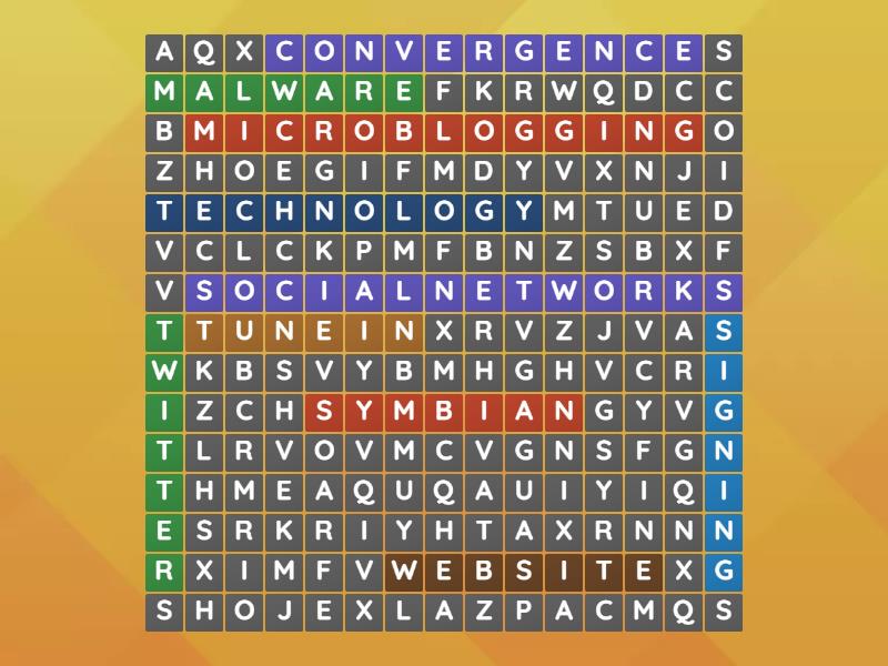 ICT Word Hunt Challenge - Wordsearch
