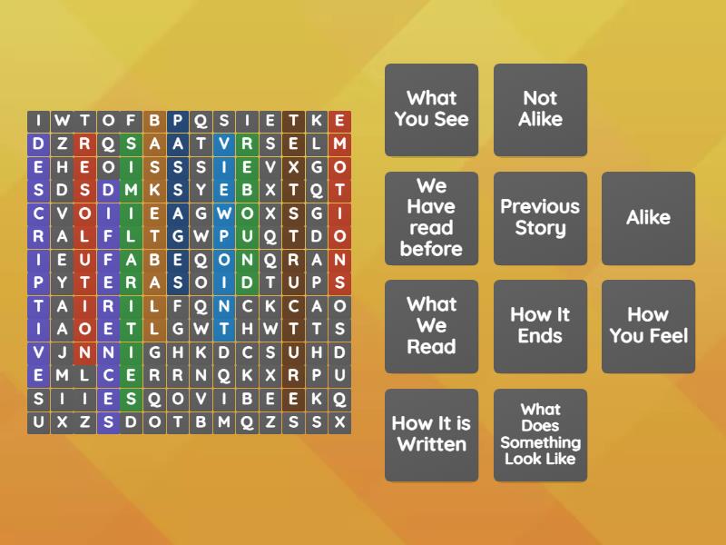 Compare and Contrast Text Structure - Wordsearch