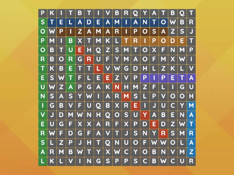 Elementos de Laboratorio - Sopa de letras