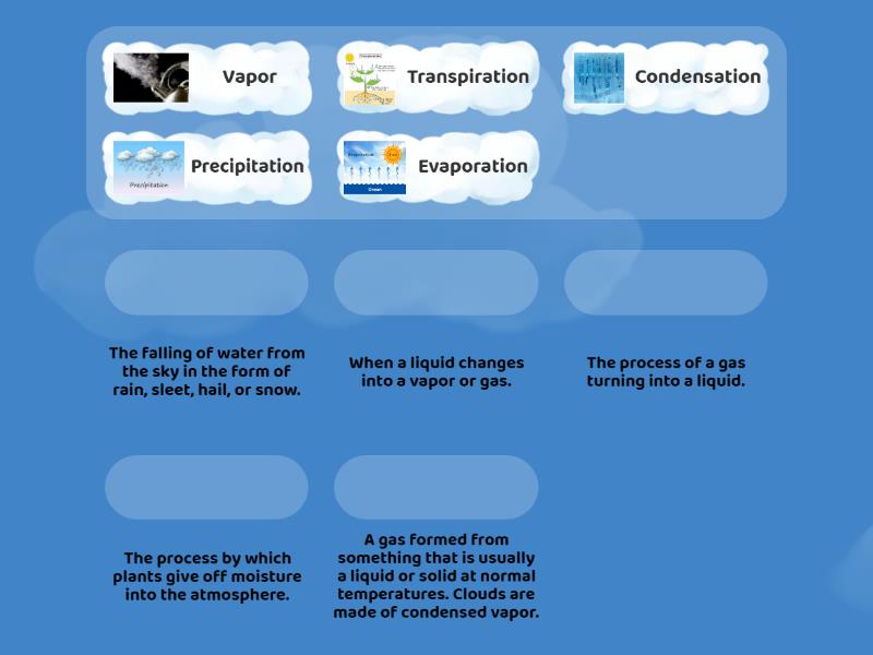 The Water Cycle - Match up