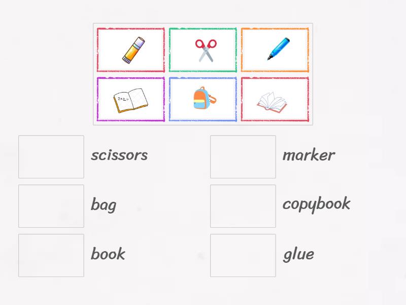 School things - Match up