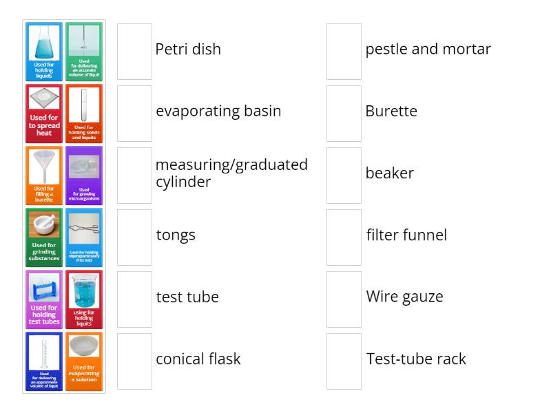 Scientific Equipment - Match up