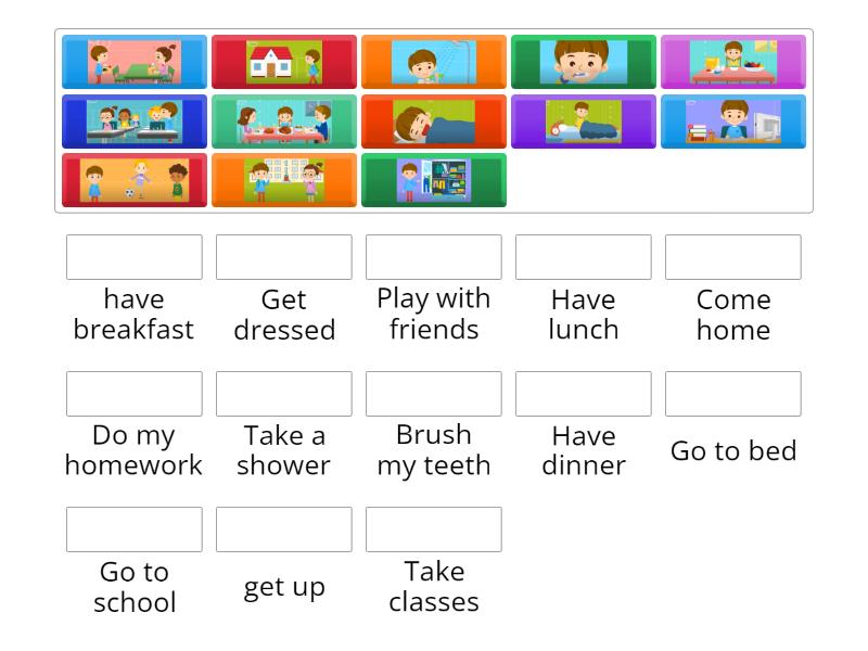 Daily routine - Match up