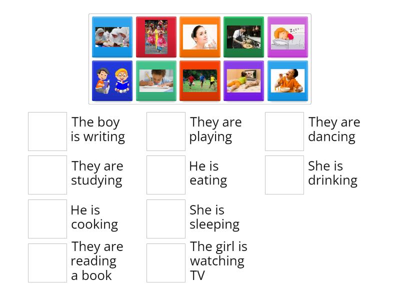 Present Continuous - Match up
