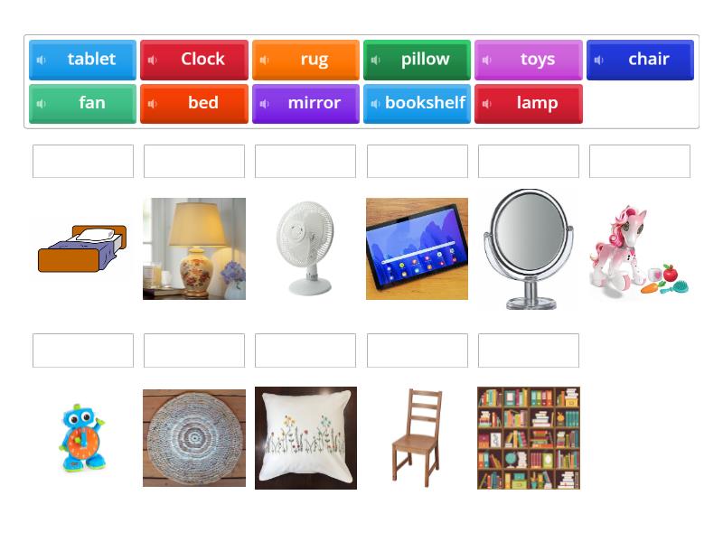 Objects in the bedroom - Match up