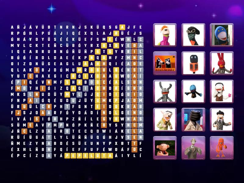 sopa de letras personajes de 31 minutos - Wordsearch