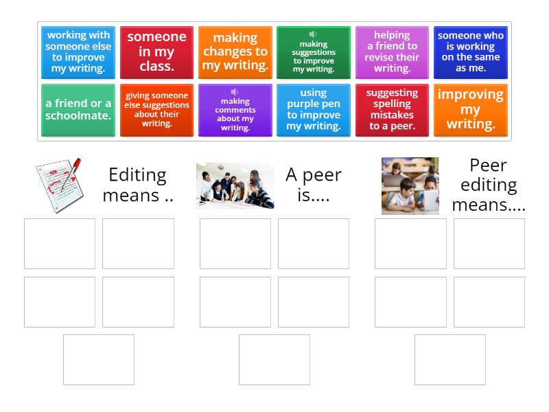 Editing writing - Group sort