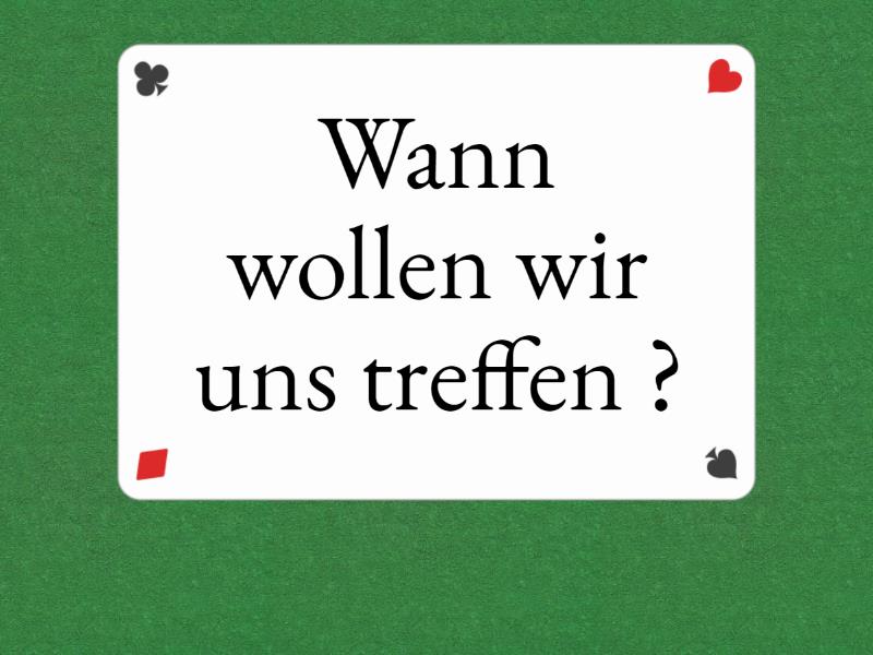 Dialog - Fragen 1 - Flash cards
