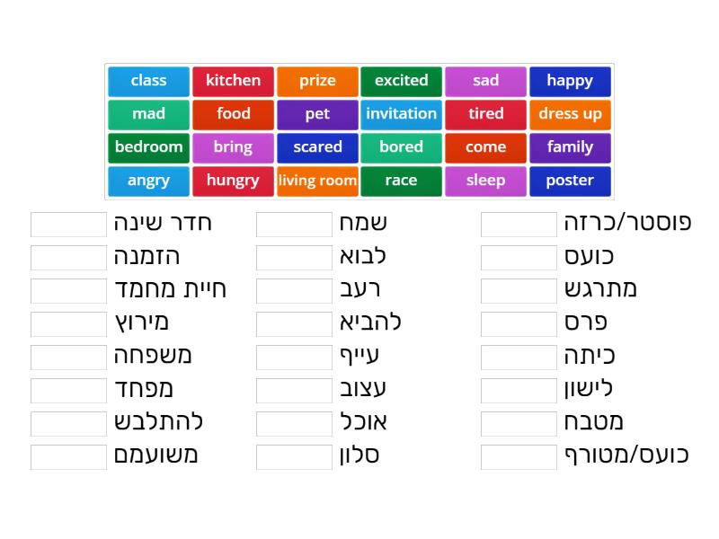 click 3 unit 5 - part 1 - Une las parejas