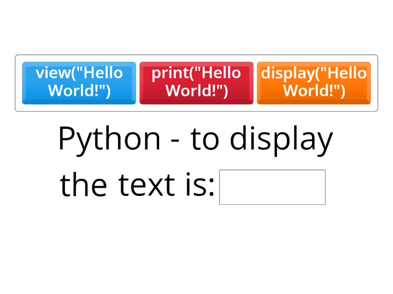 Programming QUIZ - Complete the sentence