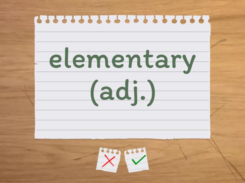 Vocabulary E words - Flash cards