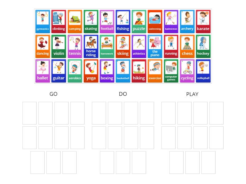 Go, do, play - Group sort