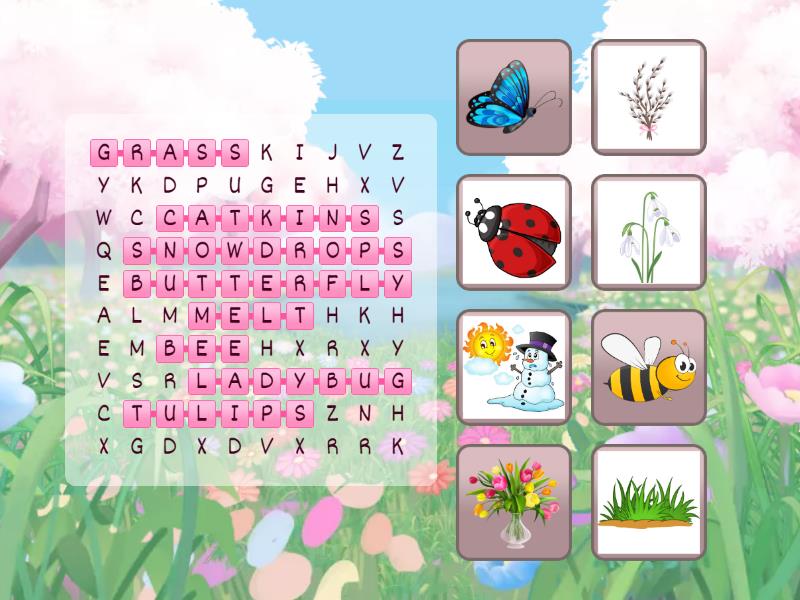 Spring vocabulary (1) - Wordsearch