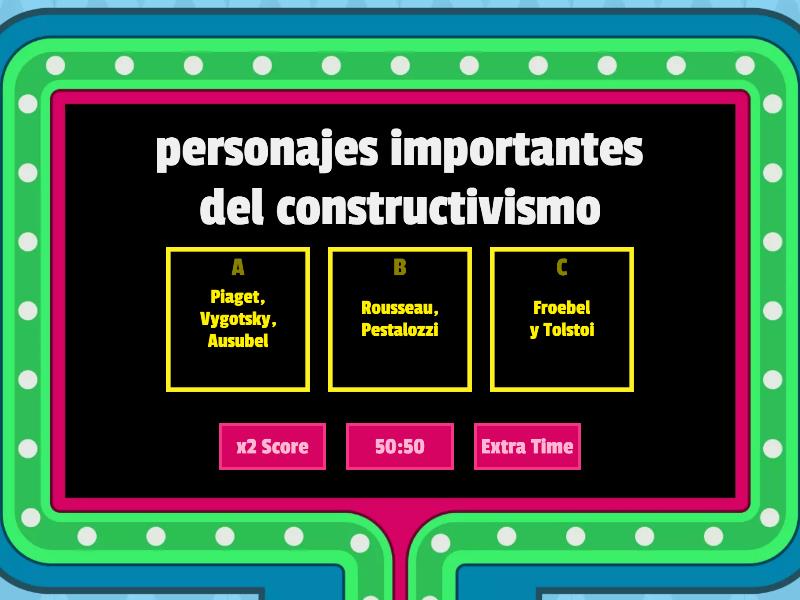 constructivismo y la educacion - Gameshow quiz