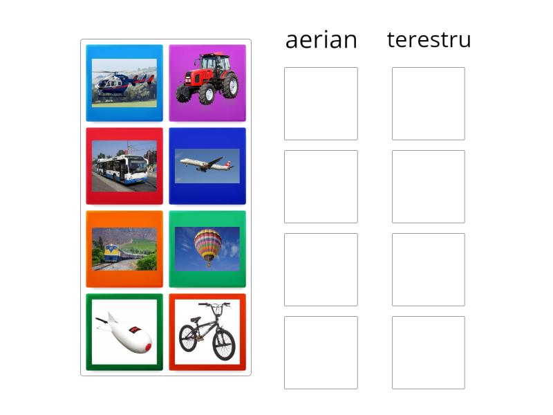 tipuri de transport - Group sort