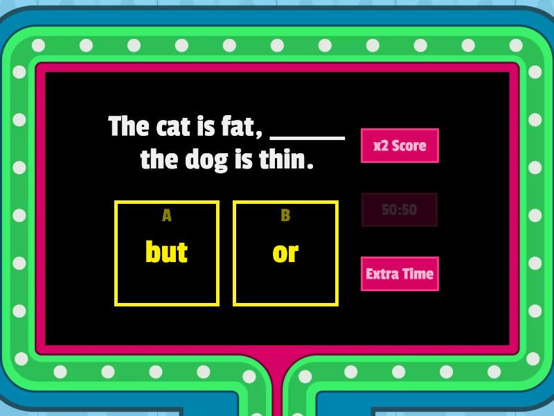 Conjunctions But And Or Gameshow Quiz
