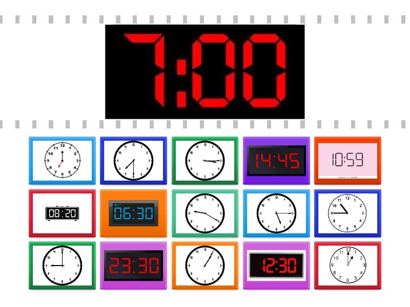 Match the clocks - Find the match