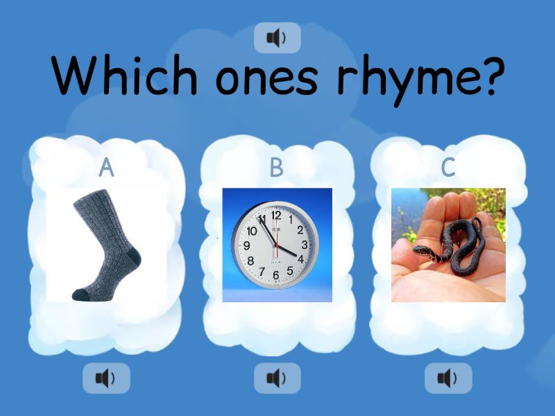 Rhyming Pairs - Quiz