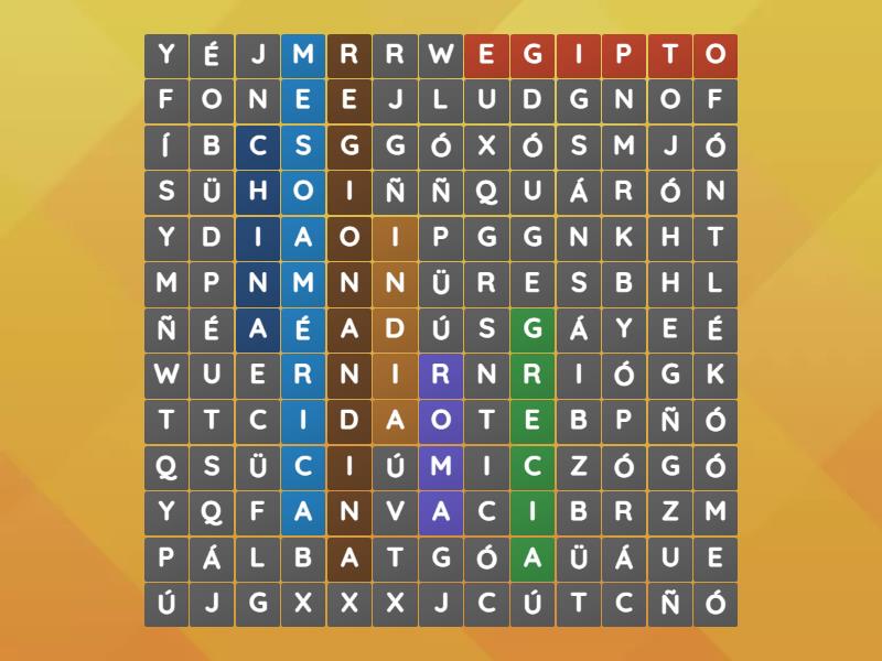 Civilizaciones de la Antiguedad - Sopa de letras