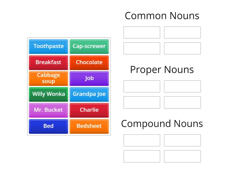 Noun type sorting - Group sort