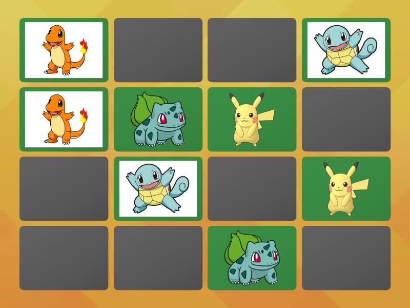 Memory dei POKEMON 8 coppie - Matching pairs