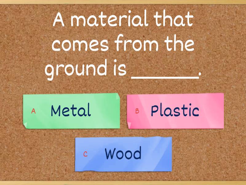 Classifying Materials Quiz