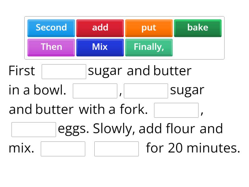 RECIPE 2 - Complete the sentence