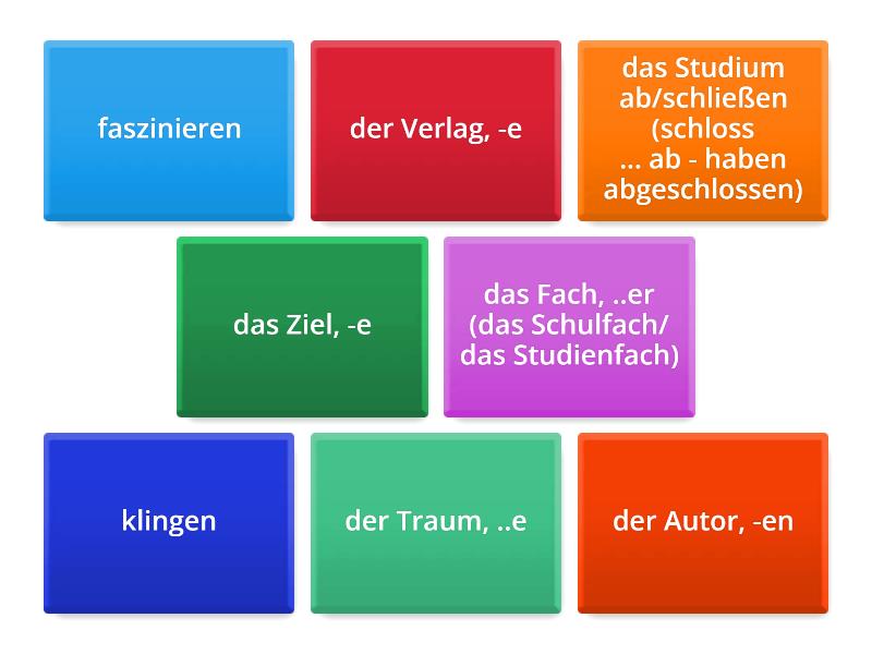 A2 E1 Wortschatz Gute Gründe für Deutsch - Flip-Fliesen