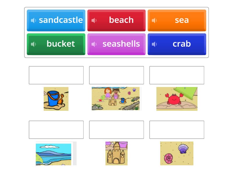 At the beach - Match up