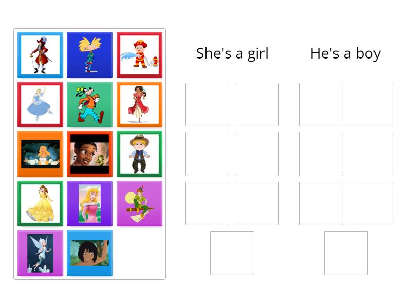 she/he - Group sort