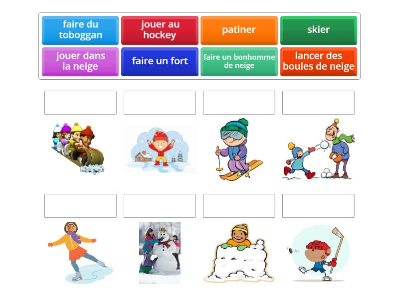 Les activités d'hiver - Match up