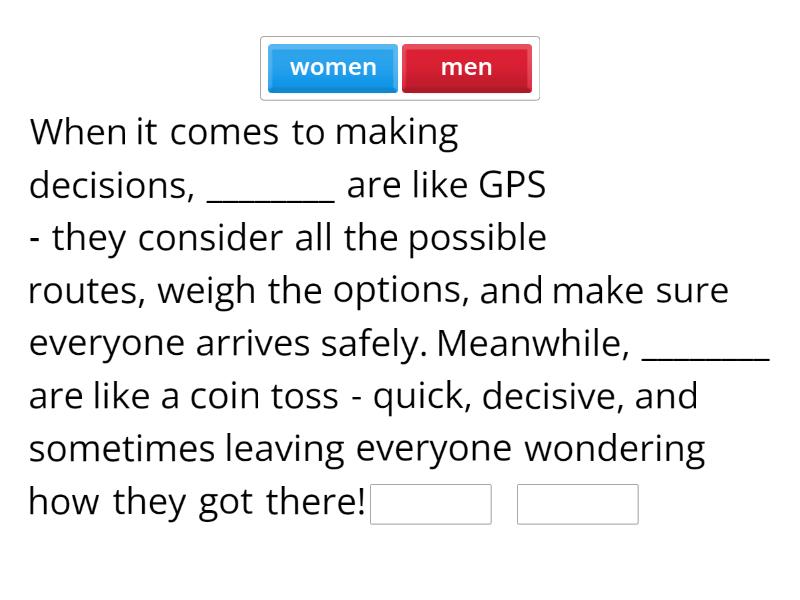 How do you make decisions? - Complete the sentence