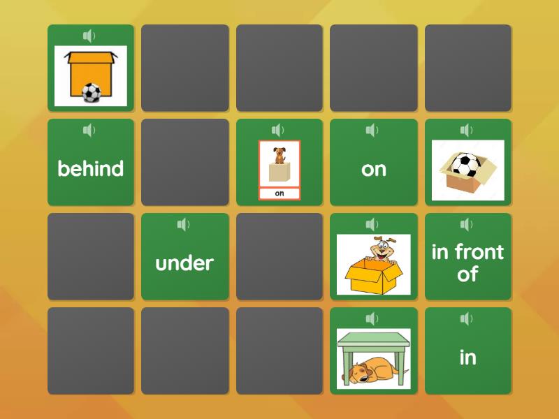 Prepositions of Place - Memory