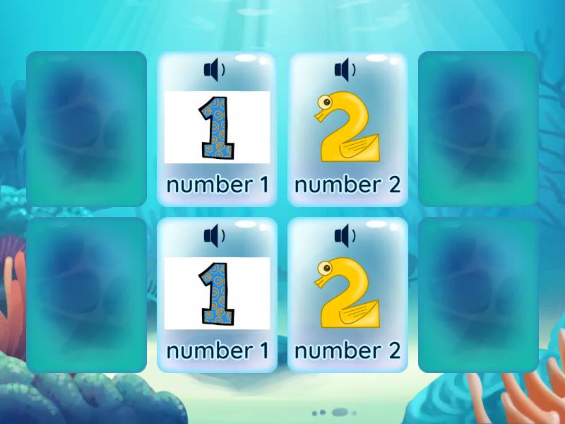 Level M1 - Numbers 1-4 - Matching pairs