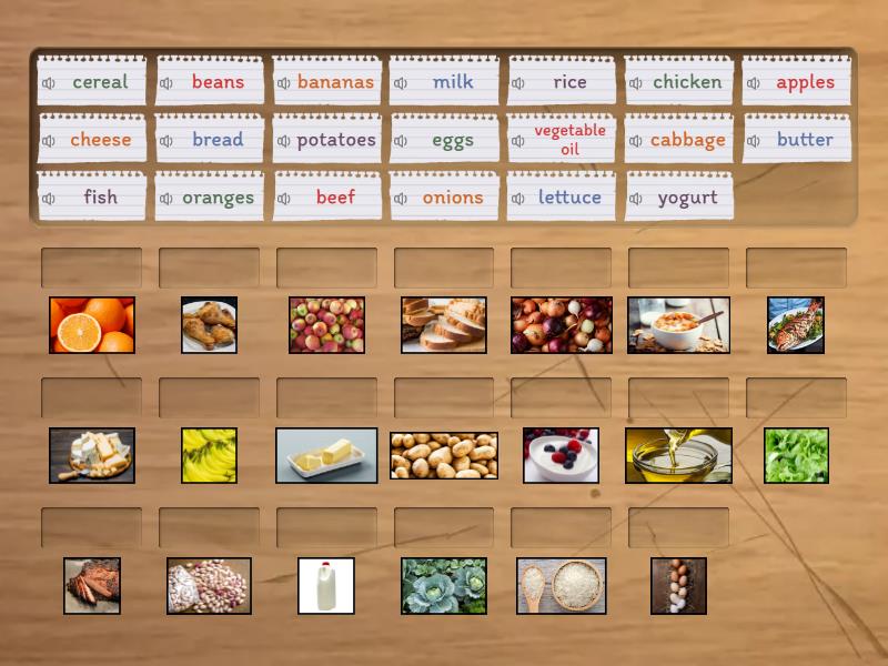 Lesson 1 | 3.1 Common foods - Match up