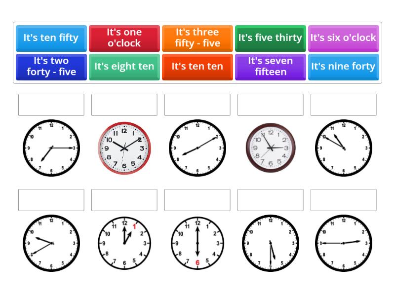 UNIT 2 TIME AND DAILY ROUTINES - Match up